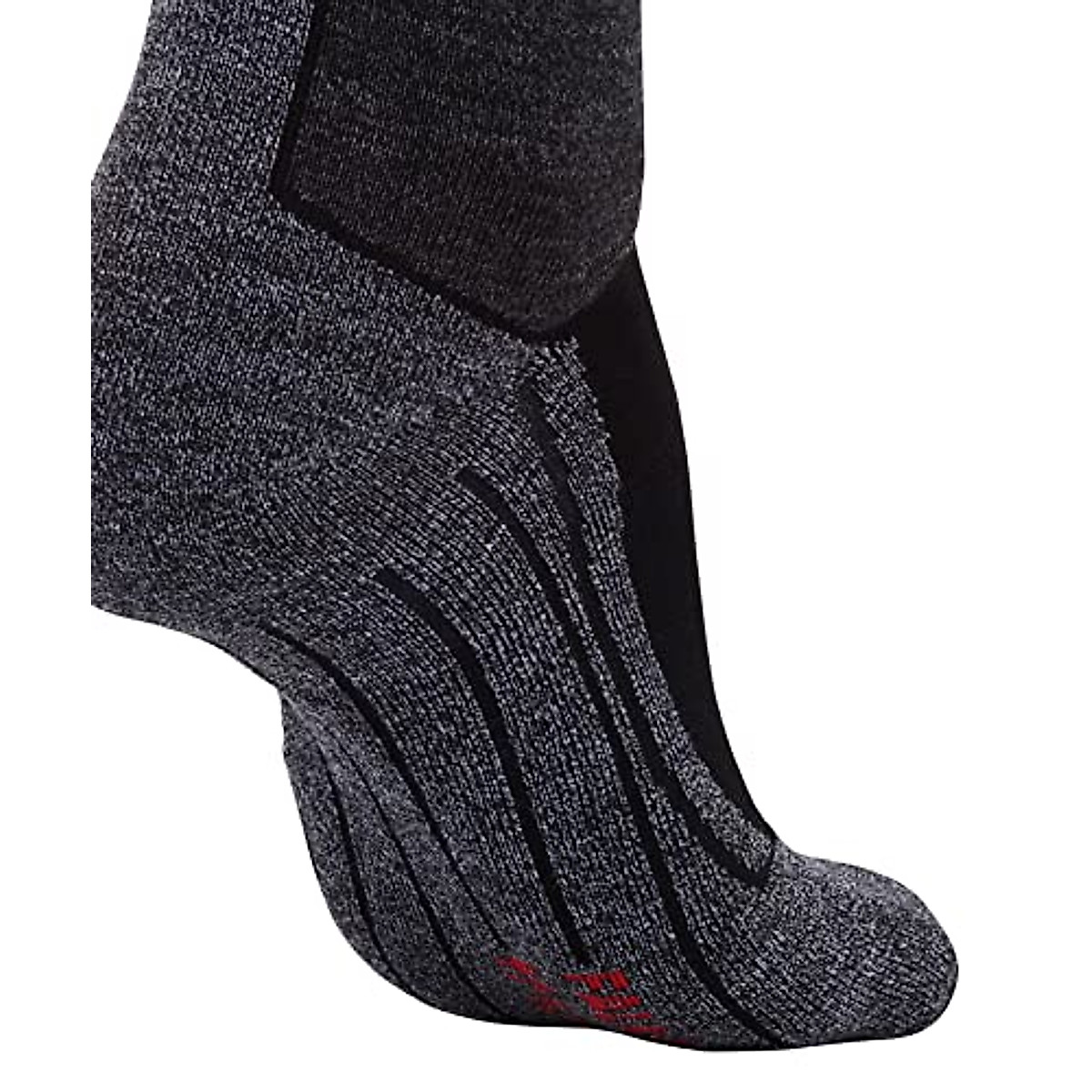FALKE Women's SK5 Expert Ski Socks, Knee High, Ultra Light Cushion, Winter Athletic Sock, Breathable Quick Dry, Silk, Black (Black-Mix 3010), 9.5-10.5, 1 Pair