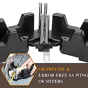 moonoom 2-in-1 Mitre Measuring Cutting Tool, Miter Saw Protractor Tool, Precise Mitre Angles Cutting Tool, Measuring Template Instrument Home Supplies