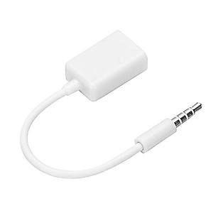 Ymiko USB Female to 3.5mm Jack Audio Adapter, 3.5mm Male Aux Plug Jack to USB USB Female AUX Audio Cable Converter for Play Music on Car CD Player Computer TV