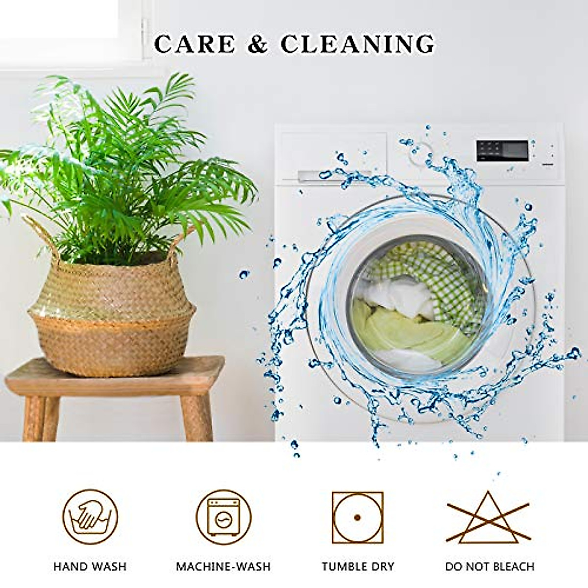 FlySheep Bed in a Bag 7 Pieces Queen Size, Modern Blue Triangles Geometric Style, Microfiber Comforter Sheet Set (1 Comforter, 1 Flat Sheet, 1 Fitted Sheet, 2 Pillow Shams, 2 Pillowcases)