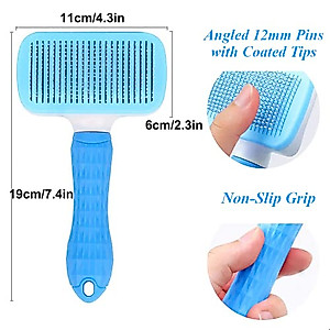 Milo's Self Cleaning Slicker Brush for Dogs and Cats Grooming, this Tool Gently Removes Loose Hair Undercoat, Great Detangling & Massaging Tool for Your Pets