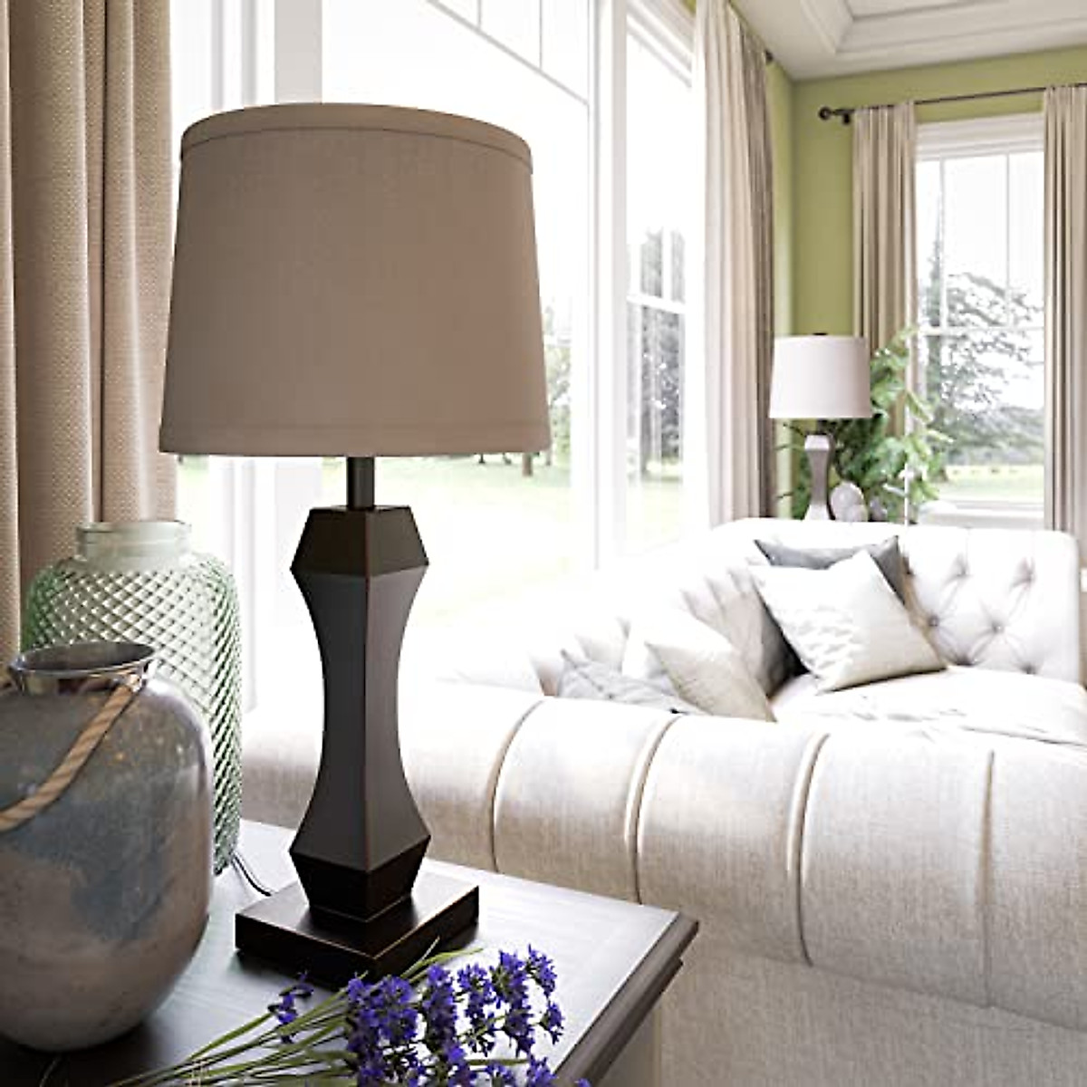 Kenroy Home 32121ORB Gemini 2 Pack Table Lamp Sets, Oil Rubbed Bronze