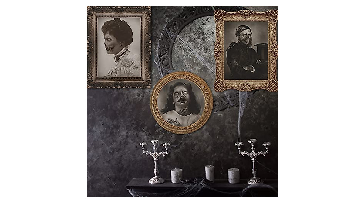 Halloween 3D Moving Portraits - Spooky Gothic Wall Decor Set