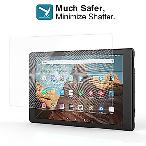(3 Pack) TiKeDa Screen Protector for Amazon Fire HD 10 2019 Tablet 10.1 inch (9th and 7th Generation, 2019 and 2017 Release) Tempered Glass Screen Protector Not fit Fire HD 10 2021 Version