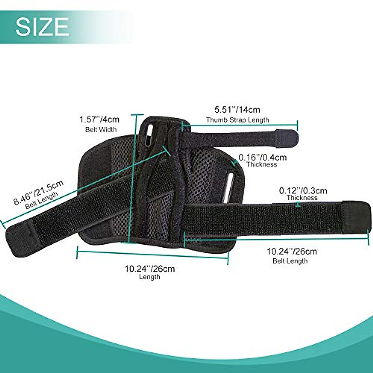 Kimihome Thumb Spica Splint - FSA or HSA eligible - 1 PCS Thumb Wrist Stabilizer for Pain Relief, Tendonitis, Sprained and Carpal Tunnel Supporting, Thumb Spica Splint Fits Both Left and Right Hands