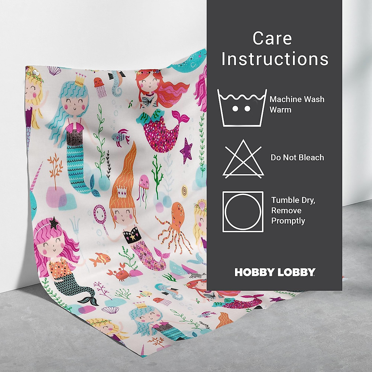 Novelty-Print-Fabric (Mermaids Under-The-sea, 1 Yard)