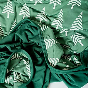 Soft Oversized Christmas Tree Stretch Throw Blanket - Super Cozy Adult Swaddle Blanket for Bed, Sofa, Couch - Lightweight Jersey Knit Comfort Throws 57x72 Inch Long (Emerald Green - Alpine)