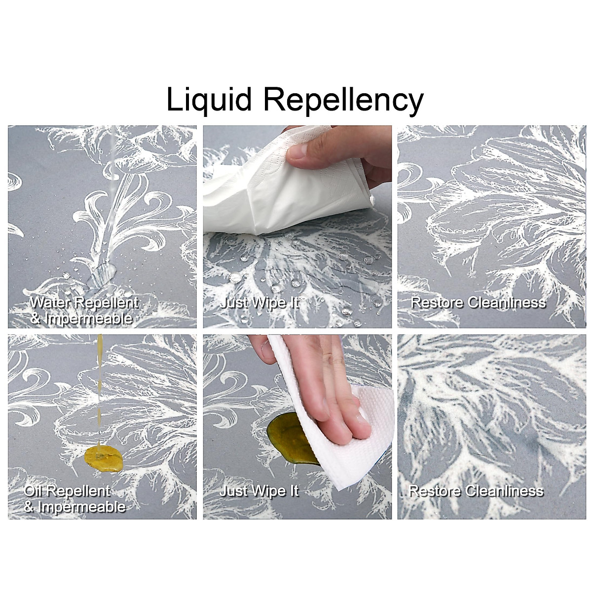 Cosilyt 3×5 Feet Extra Large 1/10" Ultra Thin Front Door Mat Indoor Entryway Area Rug for Inside Entry, Non Slip Washable Rubber Interior Door Mats Entrance Home, Baroque Grey