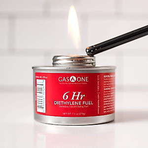 GASONE Gas One 1 pc-6 Hr Cooking Wick Liquid Safe Fuel for Chafing Dish, RED
