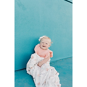 Copper Pearl Large Premium Knit Baby Swaddle Receiving Blanket Bayside