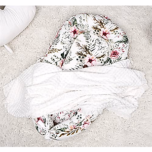 Baby Lounger Cover, Newborn Lounger Cover for Boys Girls, 100% Cotton Breathable Sleeping Bed Cover for Newborn (Flower)