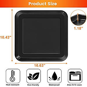 10" × 10" Enamel Baking Pan for Breville Compact Smart Oven，Food Grade Non-stick Toaster Oven Replacement Parts Accessories Compatible with Breville Mini Smart Toaster Oven, Dishwasher Safe