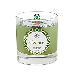 Root Candles Scented Spa Candles Seeking Balance® Handcrafted Wood Wick Aromatherapy Candle, 5.8-Ounce, Cleanse: Lime + Galbanum