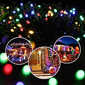 woohaha 2 Pack Solar Christmas Lights 39ft 100 LED 8 Modes Solar String Lights Waterproof Solar Fairy Lights for Garden, Patio, Fence, Balcony, Outdoors (100L-Multicolor)