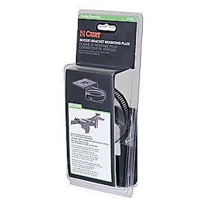 CURT 57204 Vehicle-Side Trailer Wiring Harness Clamp-On Bracket Mount for 4-Way, 5-Way or 6-Way GLOSS BLACK POWDER COAT