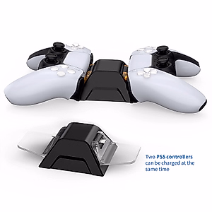 PS5 Controller Charger Station, Fast Charging Playstation 5 Controller Charging Station with LED Indicator Light and USB C Charger Cable