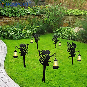 WHYSFX 2pcs LED Solar Flower Fairy Lantern Light Waterproof Outdoor Garden Lawn Stakes Lamps Yard Art for Home Courtyard Decoration Lawn lamp