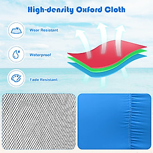 HONEY JOY Inflatable Water Slide, 5 in 1 Water Park Castle Bouncy House w/Water Cannons, Long Slide w/Arch, Indoor Outdoor Blow Up Waterslide Inflatables for Kids and Adults Backyard(Without Blower)