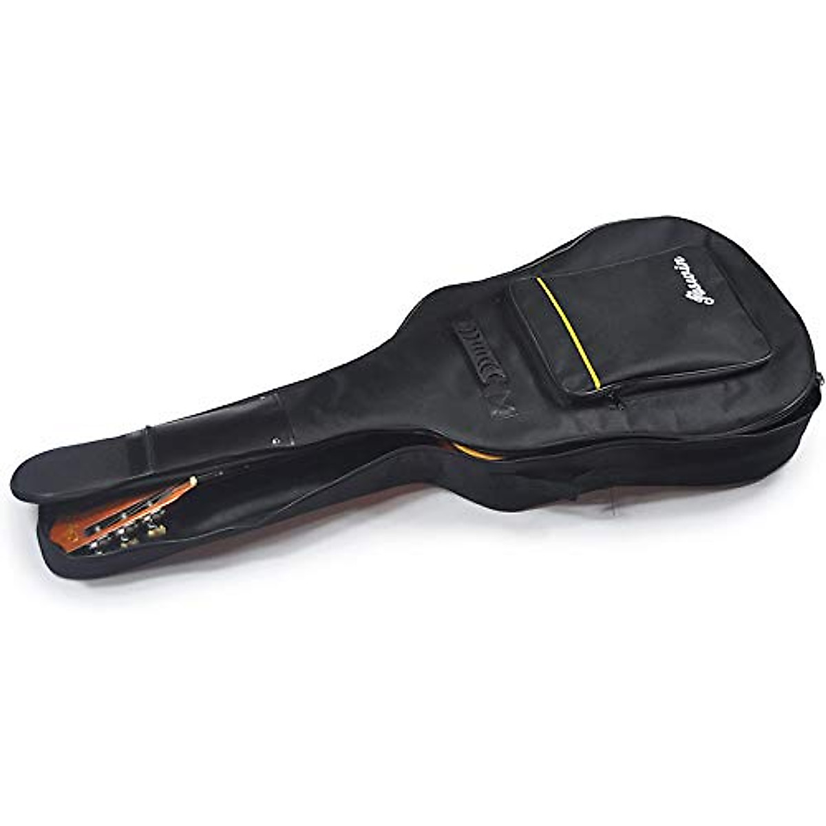 Faswin 41 Inches Guitar Bag Dual Adjustable Shoulder Strap Acoustic Guitar Gig Bag, Guitar Case Waterproof Oxford Cloth 0.3 Inch Thicken Sponge Pad, Black