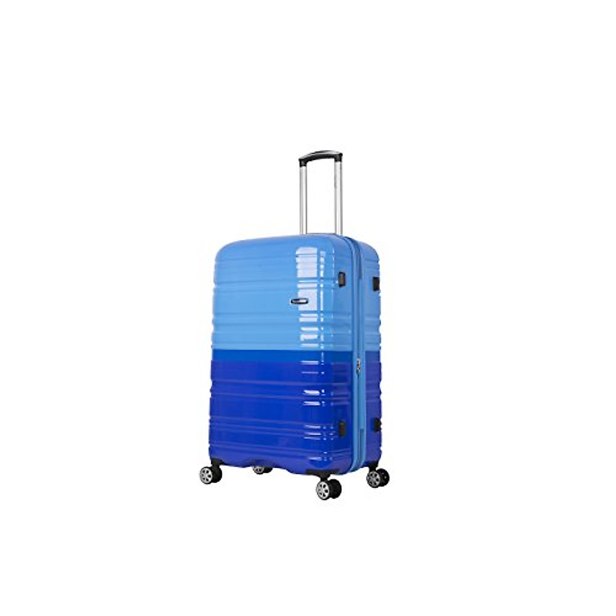 Rockland Melbourne Hardside Expandable Spinner Wheel Luggage, Two Tone Blue, 2-Piece Set (20/28)