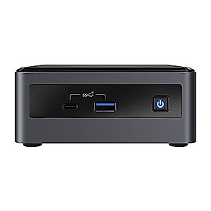 Intel NUC10 Mini PC, 10th Gen Intel i3-10110U, 8GB DDR4 SDRAM, 256GB PCIe NVMe M.2 SSD, Intel UHD Graphics, Wi-Fi 6, Bluetooth, HDMI, USB-C, Windows 10 Enterprise, Black