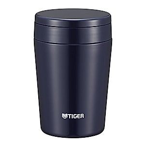 Tiger MCL-B038-AI Tiger Thermos Bottle, Vacuum Insulated, Soup Jar, 12.8 fl oz (380 ml), Heat Retention, Bento Box, Wide Mouth, Round Bottom, Indigo Blue