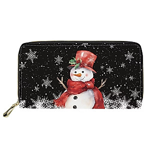 Freewander Women Cute Long Purse Moneybag Card Cash Coin Holder Zipper Around Wallet, Cow and Sunflower Print