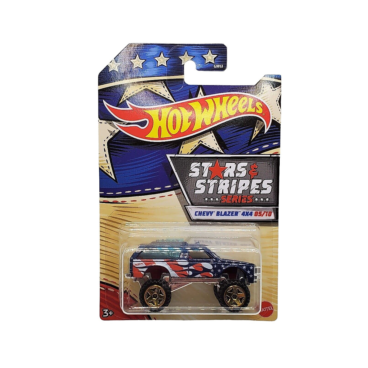 Hot Wheels American Stars and Stripes Bundle of 8 Diecast Vehicles in Red White and Blue