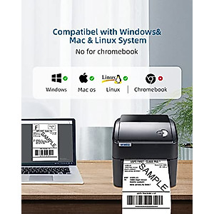 VRETTI Shipping Label Printer, Thermal Label Printer for Shipping Packages, 4x6 Barcode Label Printer Compatible with Windows & Mac System, Label Maker Machine for Small Business UPS Ebay Amazon label