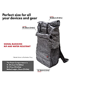 Barrier Bag 20L FARADAY Backpack-EMF/RF Signal Blocking! 3 Blocking Compartments including HIDDEN BLOCKING POCKET! Protect against hackers & EMPs (Gnu Green)