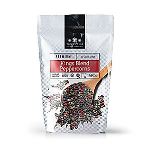 The Spice Lab Rainbow Peppercorns - Mixed Peppercorns Whole – 1 Pound Resealable Bag - Kings Peppercorn Medley - All Natural OU Kosher Gluten Free - Rainbow Peppercorns For Grinder Refill