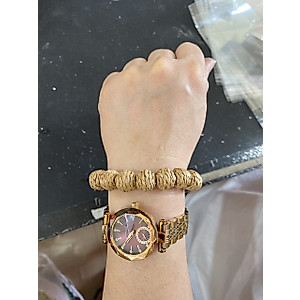 Pingyongchang Rattan Ball Bracelet for Women Handmade Lightweight Straw Wicker Braid Woven Beaded Elastic Bracelet Bohemian Statement Summer Beach Bracelet-Beads