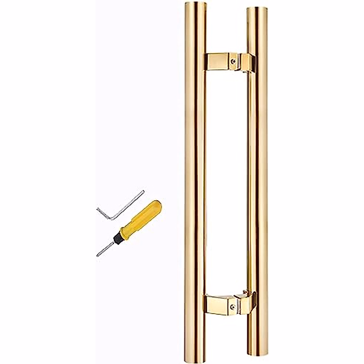 Barn Door Push Pull Door Handle 20/24/32/40inch Glass Door Pull Push Handle, Contemporary Stainless Steel Interior Exterior Sliding Barn Door Handle, Kitchen/Bathroom/Office Door Handles, Two-Side Des