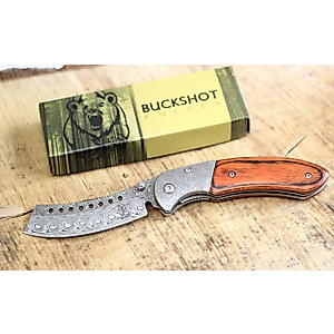 Wartech Buckshot Knives Thumb Open Spring Assisted Cleaver Classic Pocket Knife (PBK219DS)