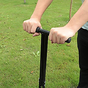 Gardzen Plug Aeration, Hand Hollow Tine Lawn Aerator, Heavy Duty Aerator for Compacted Soils and Lawns, 35" x 11", Black