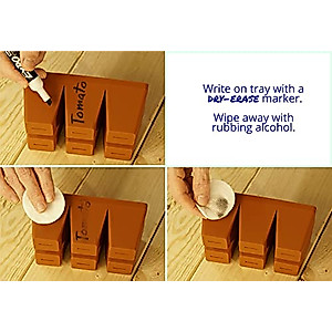 Sili-Seedlings Seed Starting Tray | 100% Silicone | Zero Plastic | Flexible Pop-Out Cells | Reusable Seed Starter Tray | Dishwasher Safe | BPA-Free | 2-Pack (12 XL Cells Total)