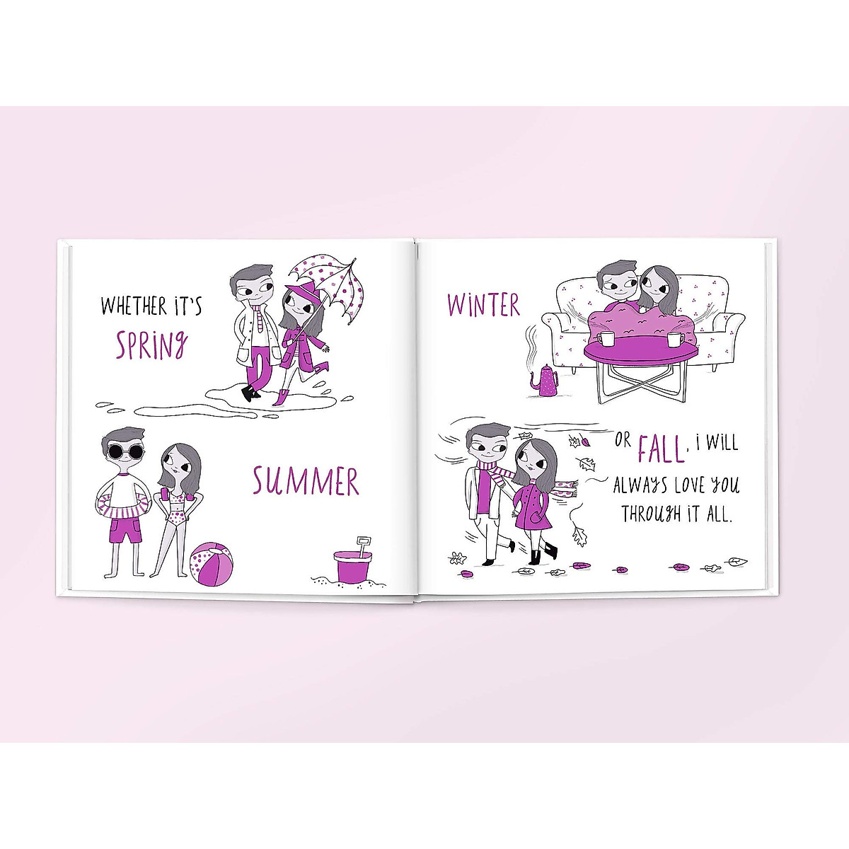 Personalized Book for Boyfriend, Girlfriend, Spouse, Partner, Birthday | Book of Us (Hardcover)