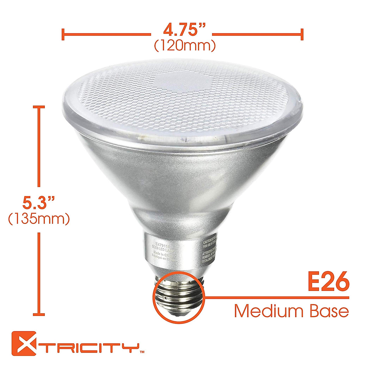 Xtricity PAR38 LED Flood Light Bulb, PAR38 Dimmable LED -18W (120W Equivalent), Waterproof, 1400 Lumens, 3000k Soft White, 120V, Indoor/Outdoor, Energy Star Certified, UL Listed (Pack of 1)