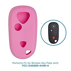 Keyless2Go Replacement for New Silicone Cover Protective Case for Remote Key Fobs with FCC E4EG8D-444H-A - Pink