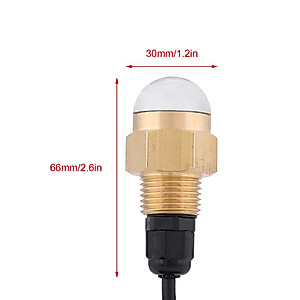 Drain plug light, Marine Boat 12V Brass Glass Blue LED Underwater Light Lamp Drain Plug1/2" NPT Yacht Accessory
