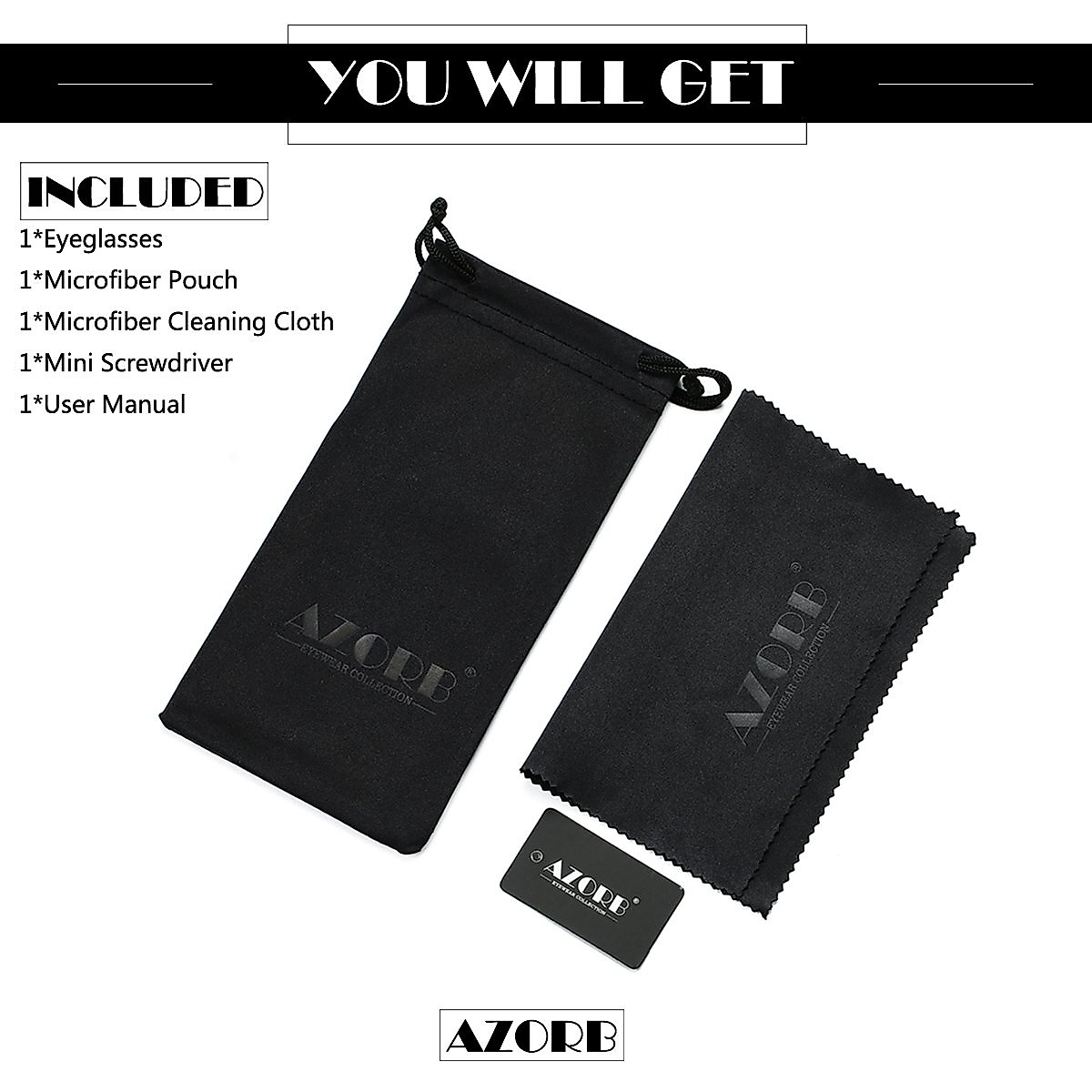 AZorb Round Clear Lens Glasses Classic Metal Frame Non-Prescription Eyeglasses for Women Men(gold)