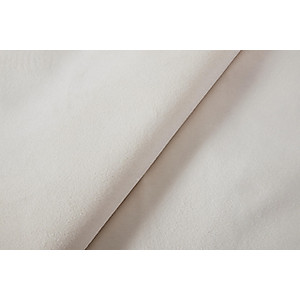 ACQCA Queen Velvet Bed Frame,Upholstered Platform Bed with Button Tufted Headboard and Nailhead Trim Wingback, Wood Slats Support, No Box Spring Needed, Easy Assembly,Ivory