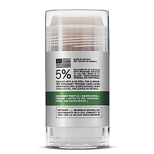 Aluminum-Free Deodorant for Men by Bravo Sierra, 1-Pack - Contains Natural Ingredients – Long Lasting All-Day Odor and Sweat Protection -Sandalwood and Fig, 3.2 oz - Paraben-Free, Vegan & Cruelty-Free
