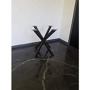 Metal Table base, Cross-X Style - Any Size and Color