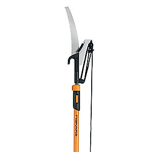 Fiskars 12 Foot Extendable Pole Saw & Pruner, Orange (393951-1001)