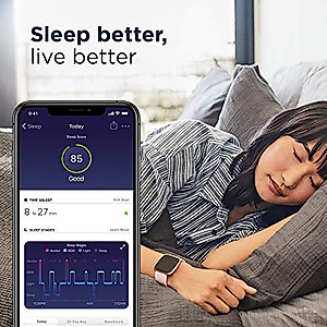 Fitbit Versa 2 Health & Fitness Smartwatch with Heart Rate, Music, Alexa Built-in, Sleep & Swim Tracking, Petal/Copper Rose, One Size (S & L Bands Included) (Renewed)