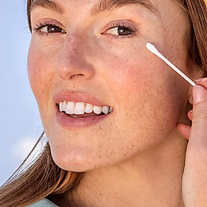 Sky Organics Organic Cotton Swabs for Sensitive Skin, 100% Pure GOTS Certified Organic for Beauty & Personal Care, 4 Pack with Ebook