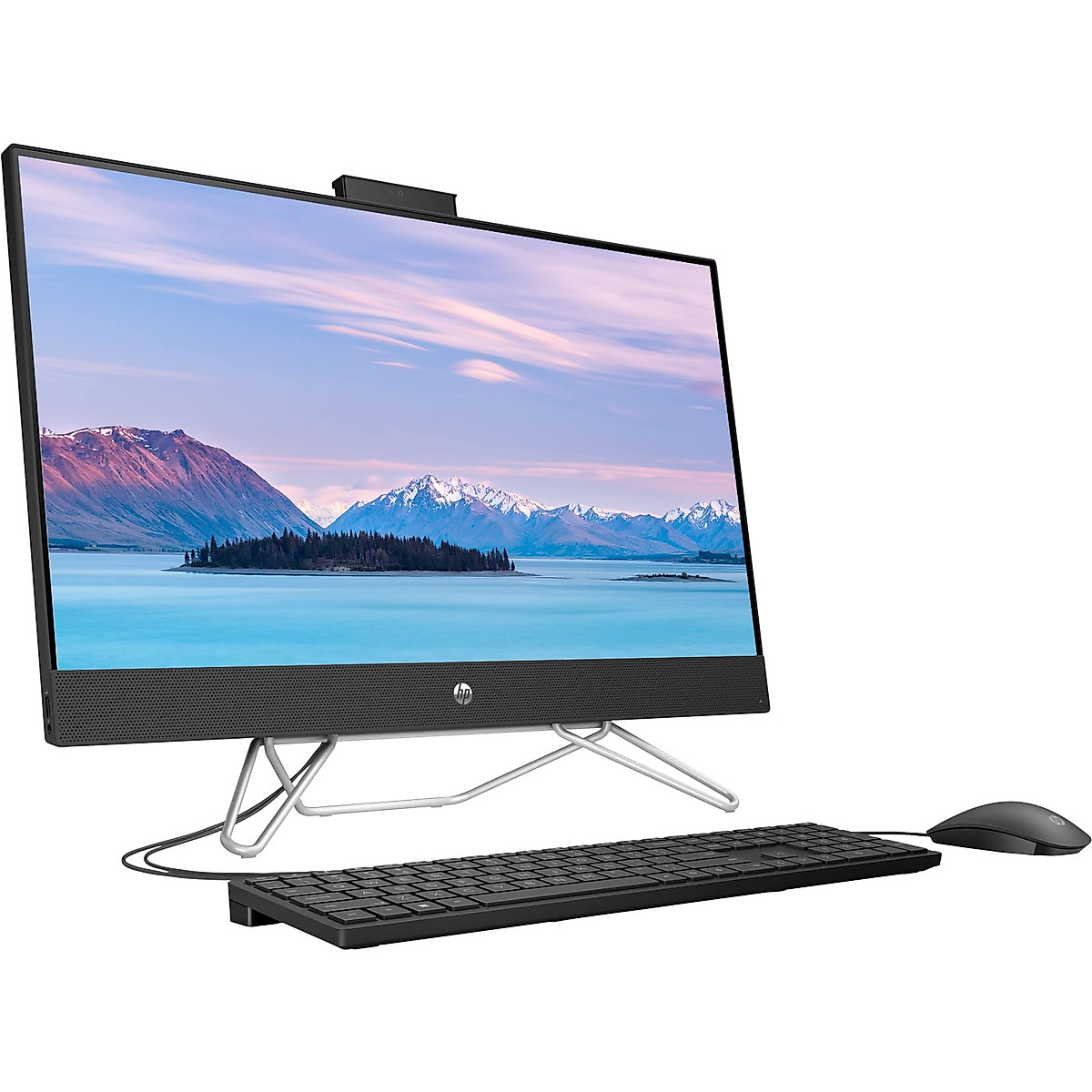 HP Newest All-in-One Desktop, 27" FHD Display, 12th Gen Intel Core i7-1255U, 16GB RAM, 1TB SSD, Webcam, HDMI, RJ-45, Wired Keyboard&Mouse, WiFi 6, Windows 11 Home, Black