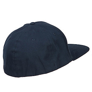 e4Hats.com Big Size Flat Bill Stretchable Fitted Cap - Navy 2XL-3XL