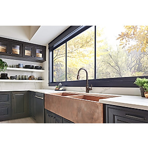 Danze D455557BR Opulence Single Handle Pull-Down Kitchen Faucet with SnapBack Retraction, Tumbled Bronze